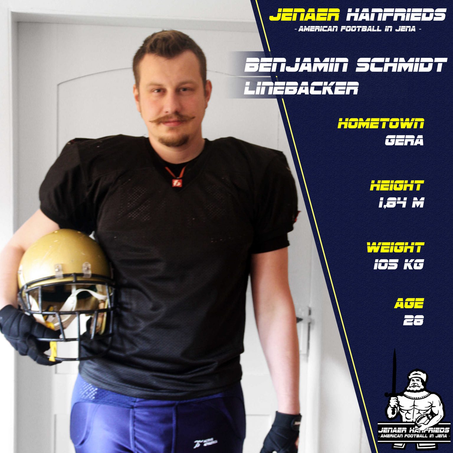 Benjamin Schmidt – Jenaer Hanfrieds – American Football in Jena seit 1993
