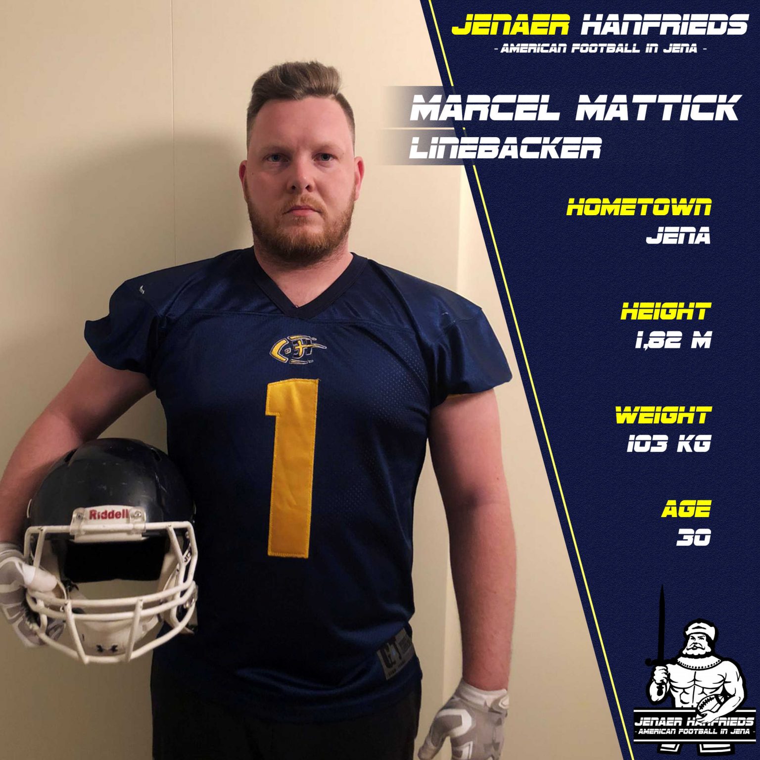 Marcel Mattick – Jenaer Hanfrieds – American Football in Jena seit 1993